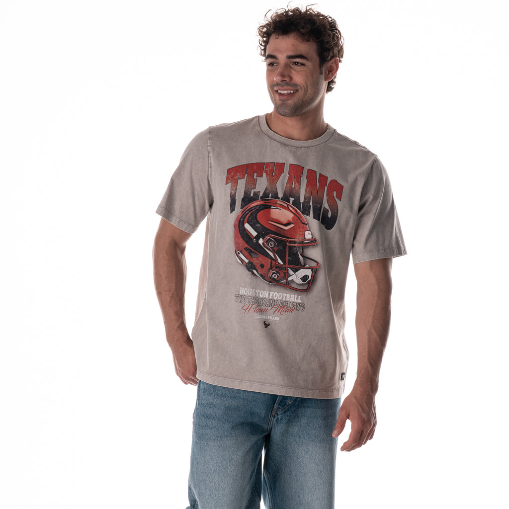 Houston Texans Unisex Helmet Band Tee - Grey – wearethewildco